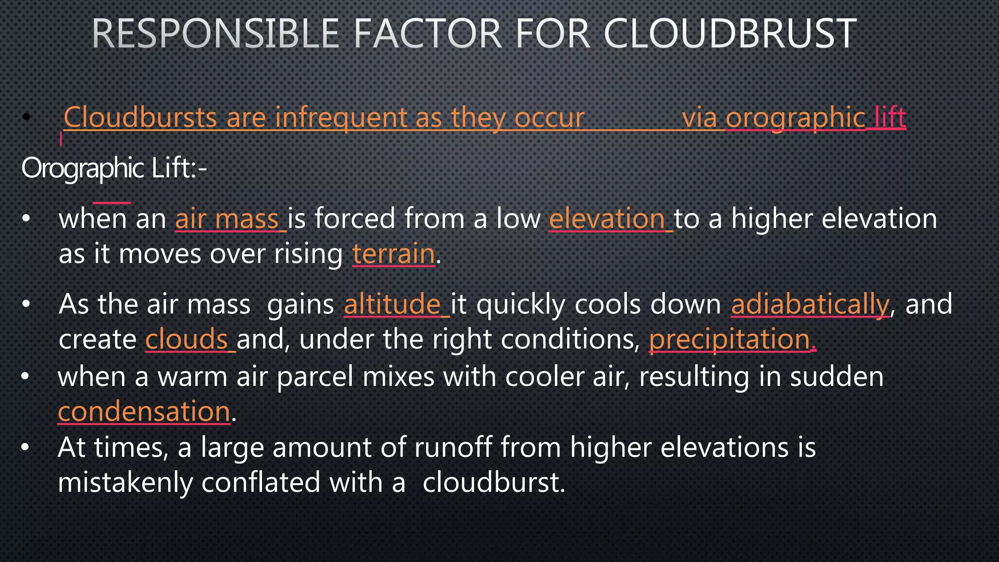 Cloudburst | Disaster Management | PPTX
