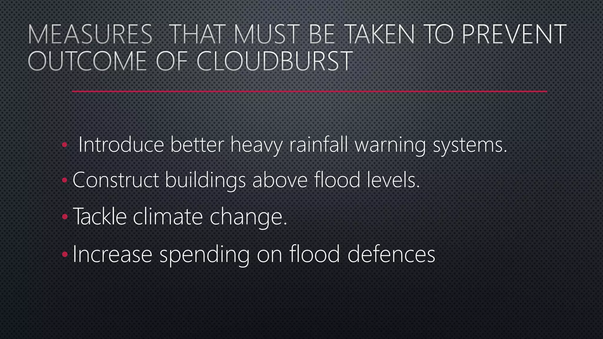 Cloudburst | Disaster Management | PPTX