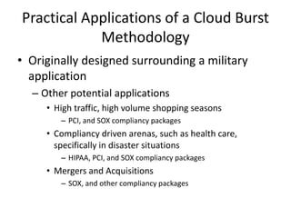 Cloud bursting methodology | PPT