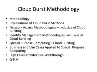 Cloud bursting methodology | PPTX