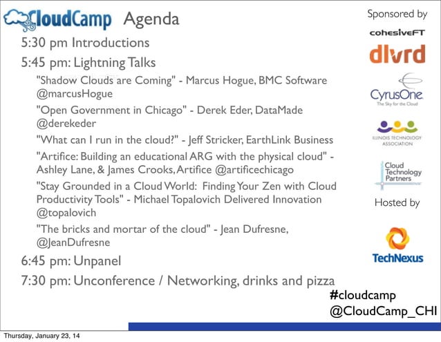 CloudCamp Chicago - Industry Cloud Night | PPT