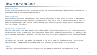 Building Cloud capability for startups | PPT