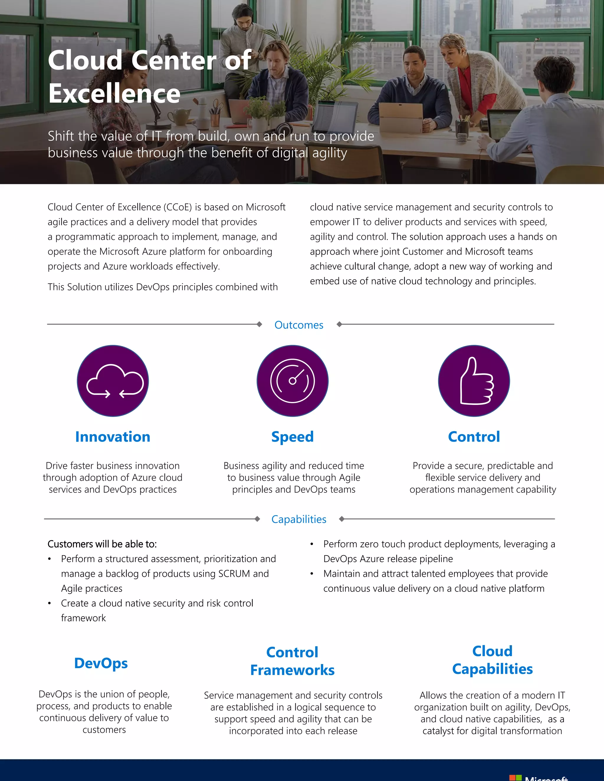 Cloud Center of Excellence - Datasheet | PDF