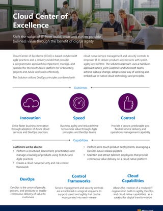 Cloud Center of Excellence - Datasheet | PDF