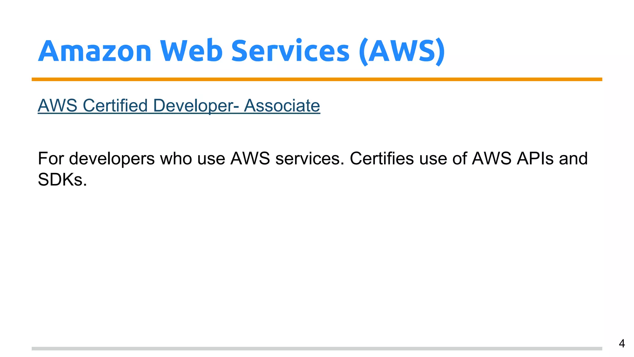 Cloud Certifications - Overview | PDF