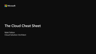 Cloud Cheat Sheet | PPT