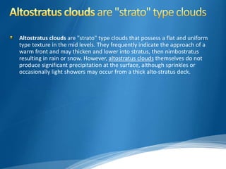 Cloud classification and characteristics | PPTX