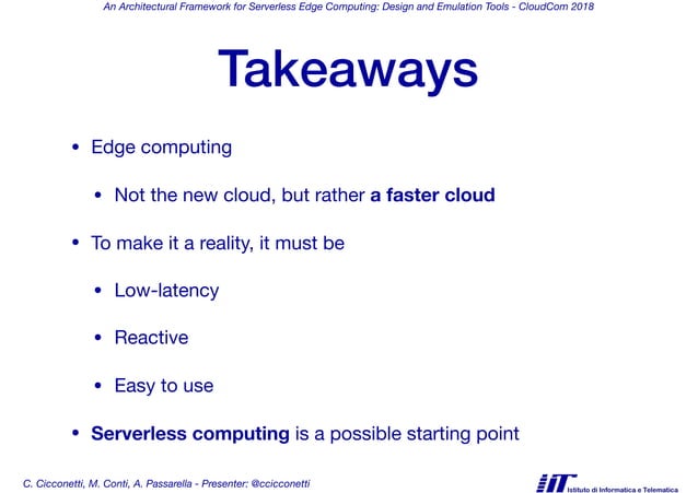 Design And Emulation Tools For Serverless Edge Computing Ppt