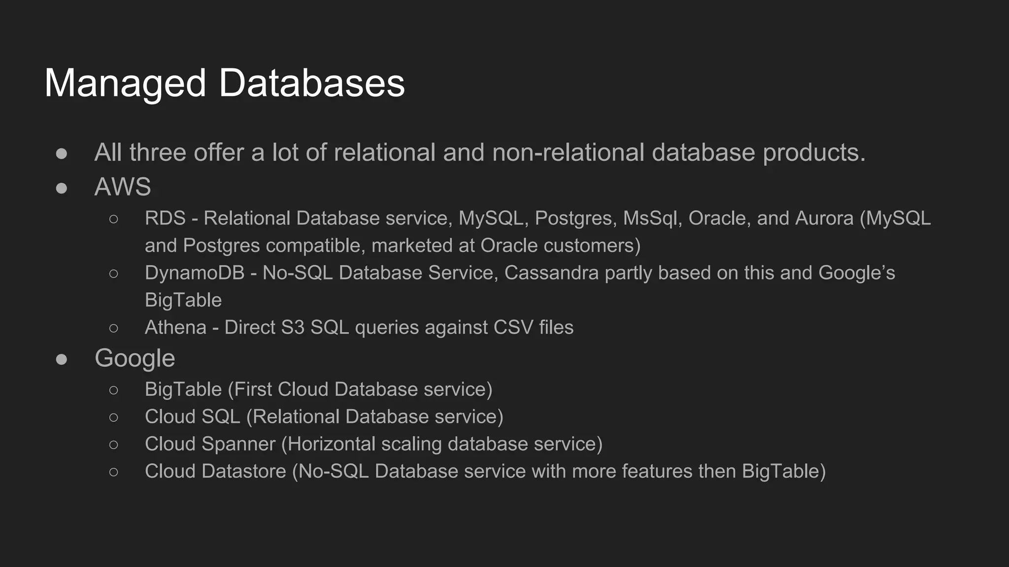 Cloud comparison - AWS vs Azure vs Google | PDF | Cloud Computing | Internet
