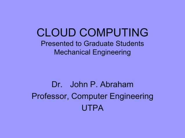 Cloud computing | PPTX