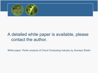 Cloud Computing Industry Analysis | PPTX