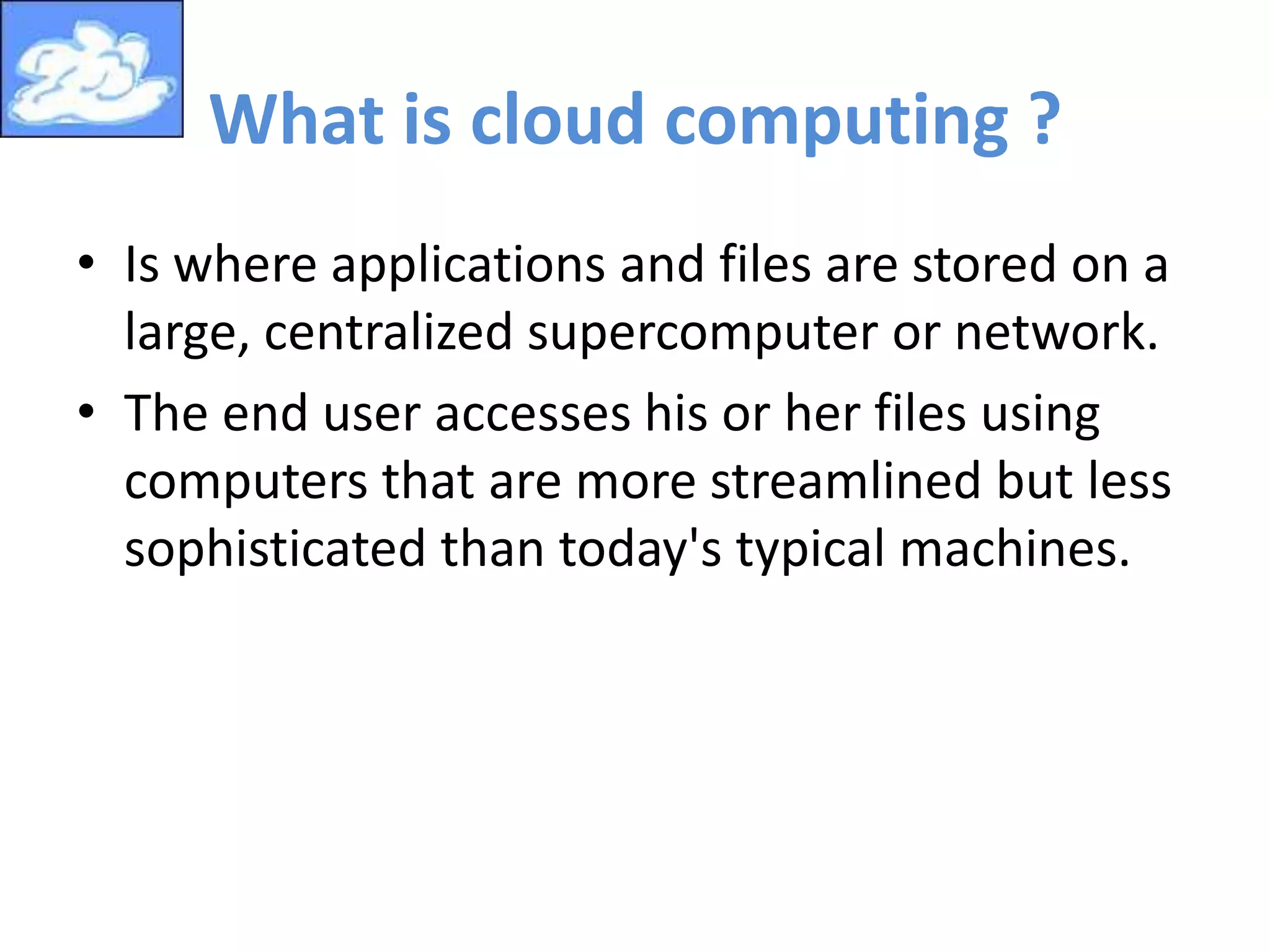 Cloud Computing | PPTX | Cloud Computing | Internet