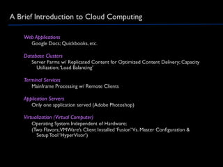 A Brief Introducton to Cloud Computing | PPT