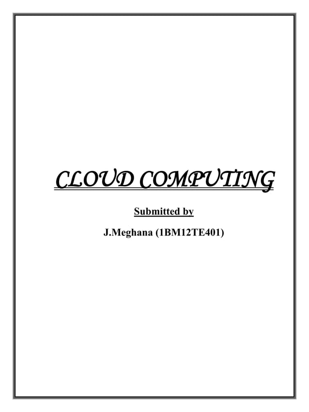 Cloud computing | PDF