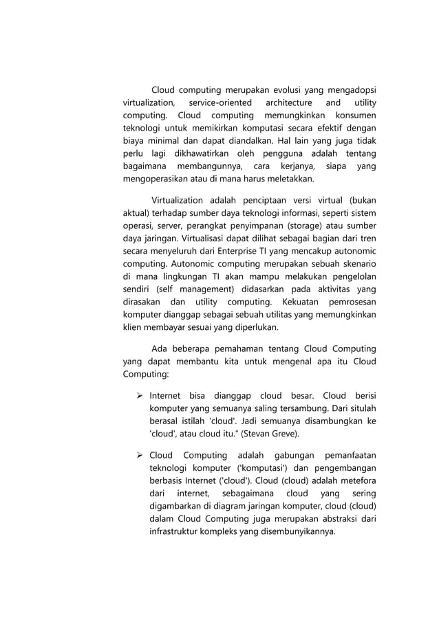 makalah Cloud computing | PDF