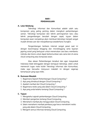 makalah Cloud computing | PDF