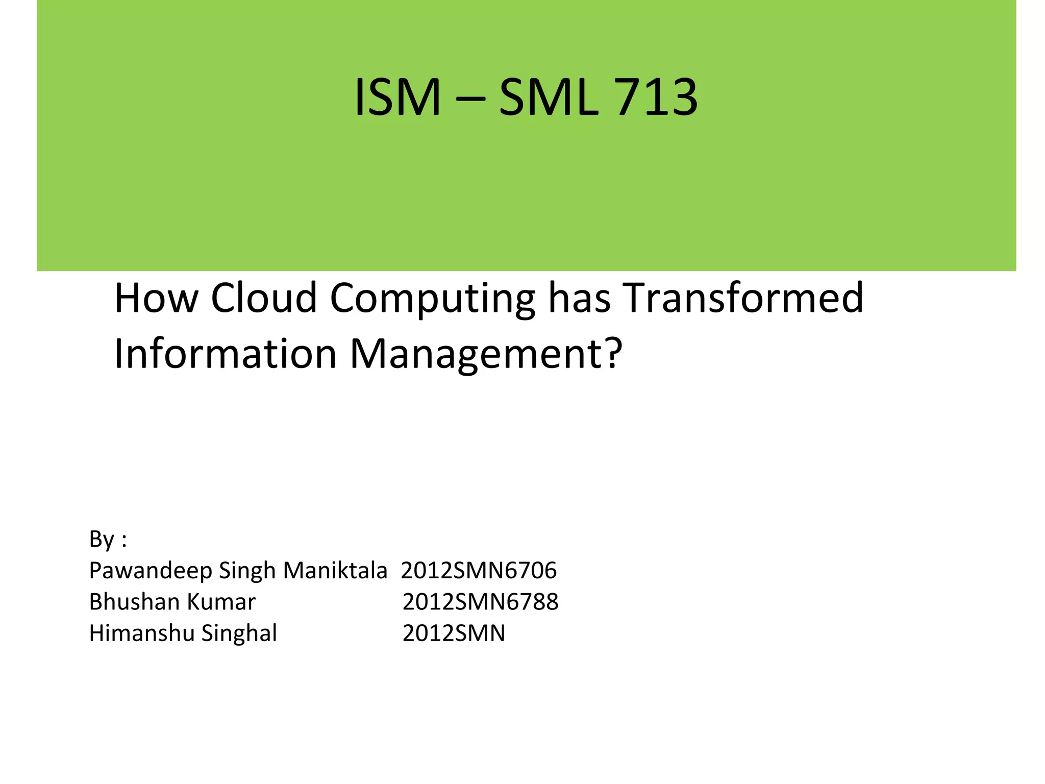 Cloud Computing Ppt