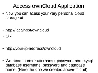 Creation of Own Cloud | ODP
