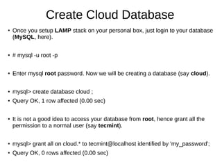 Creation of Own Cloud | ODP