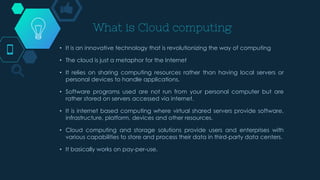 Basic Introduction to Cloud Computing | PPTX
