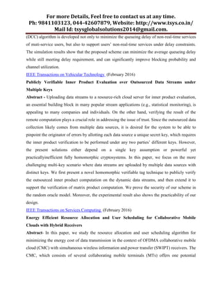 IEEE Cloud computing 2016 Title and Abstract | PDF