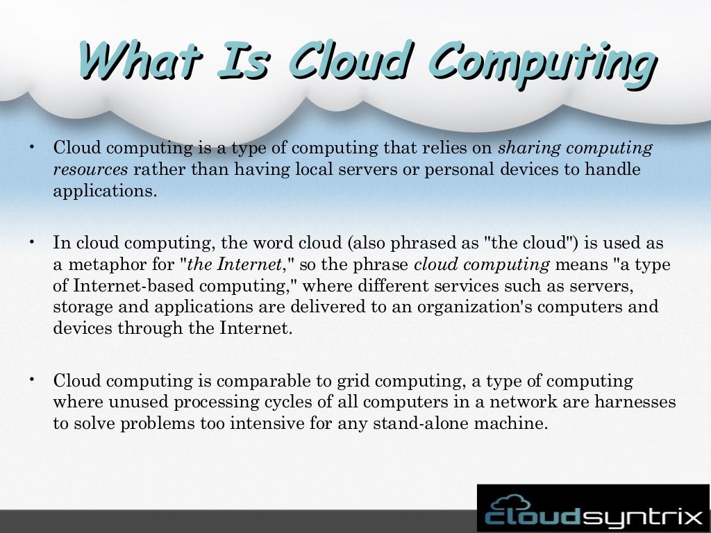 Introduction to Cloud Computing
