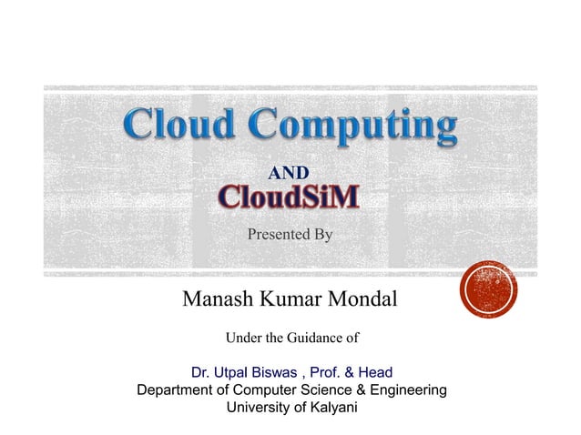 Cloud computing and Cloudsim | PPTX