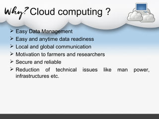 Cloud computing in Agriculture | PPT