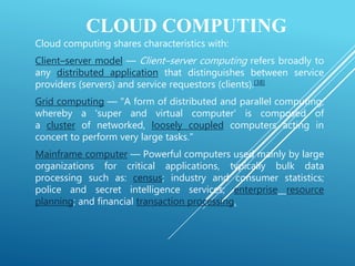 Cloud computing | PPTX | Cloud Computing | Internet