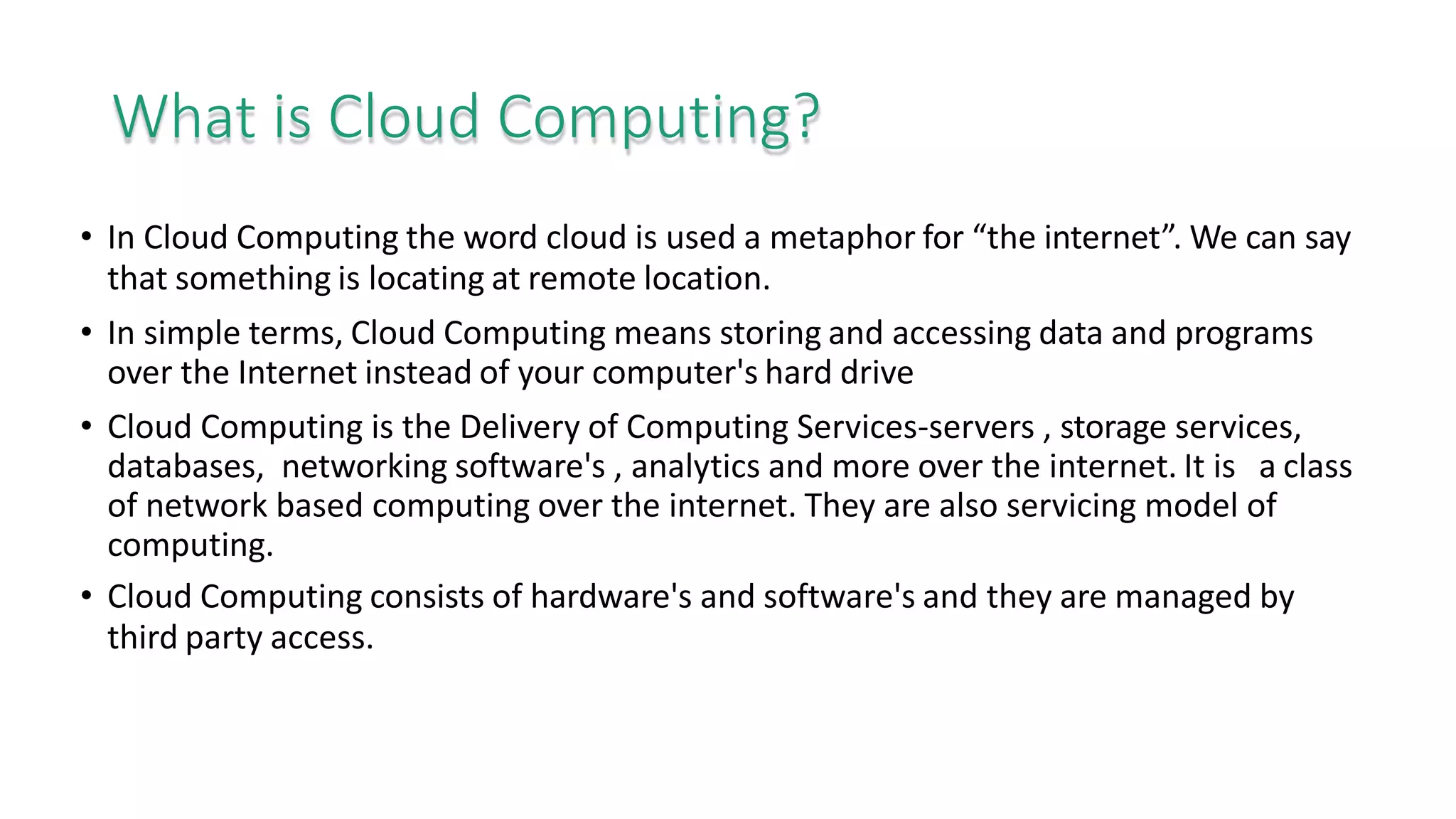 Cloud computing | PPT | Free Download