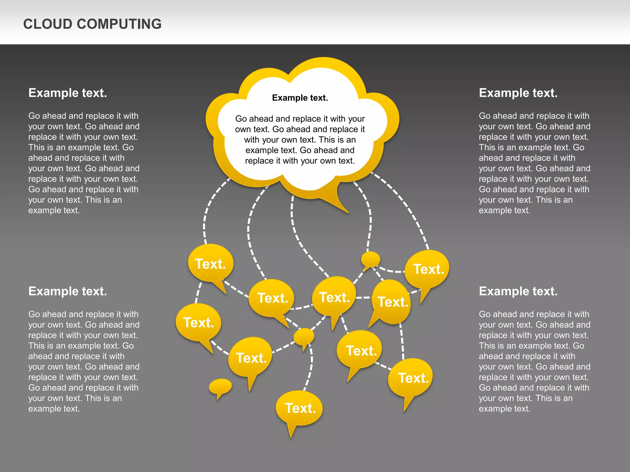 Cloud Computing Diagram (for PowerPoint and Google Slides) | PPTX