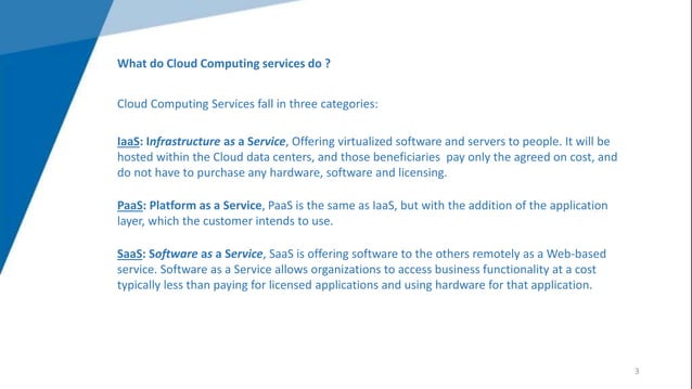 Introduction to Cloud Computing PPTX PPT | PPTX | Cloud Computing | Internet