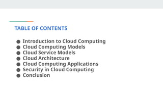 Presentation on CLOUD COMPUTING (21 Slides) | PPTX