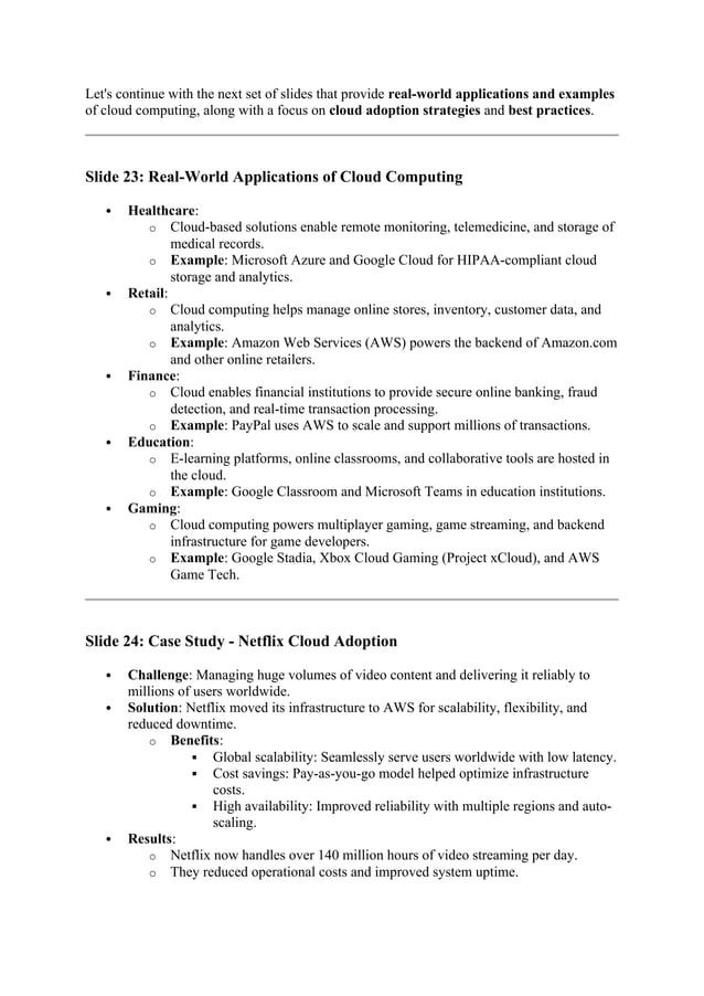 cloud computing based of theory slides | PDF