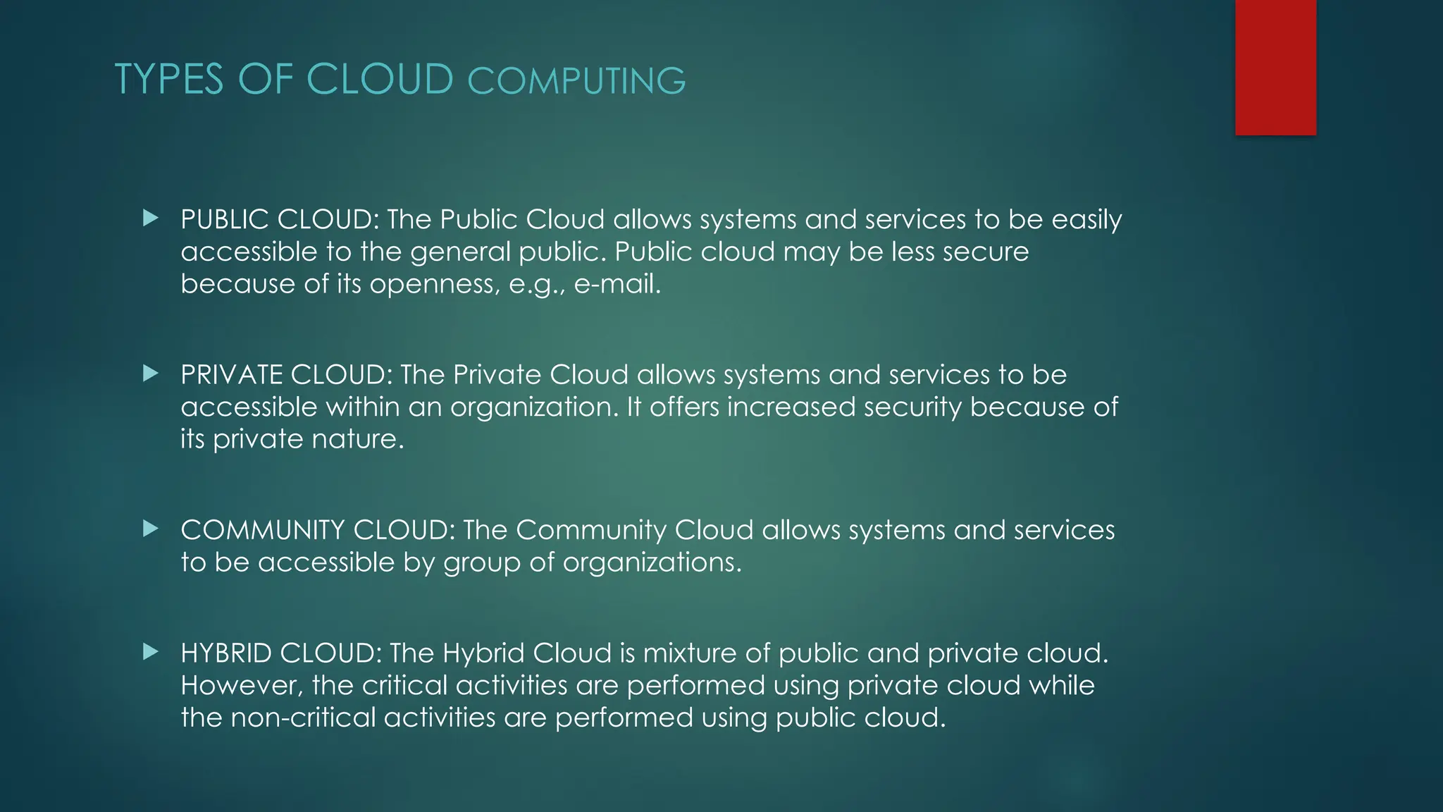 The project title is CLOUD COMPUTING. Pptx | PPTX