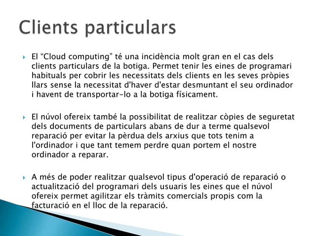 Cloud computing activitat 2 | PPT