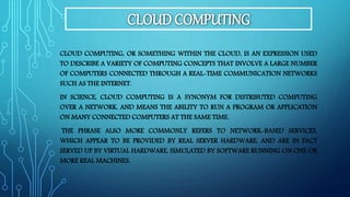 Cloud Computing: Some Basic Concepts | PPTX