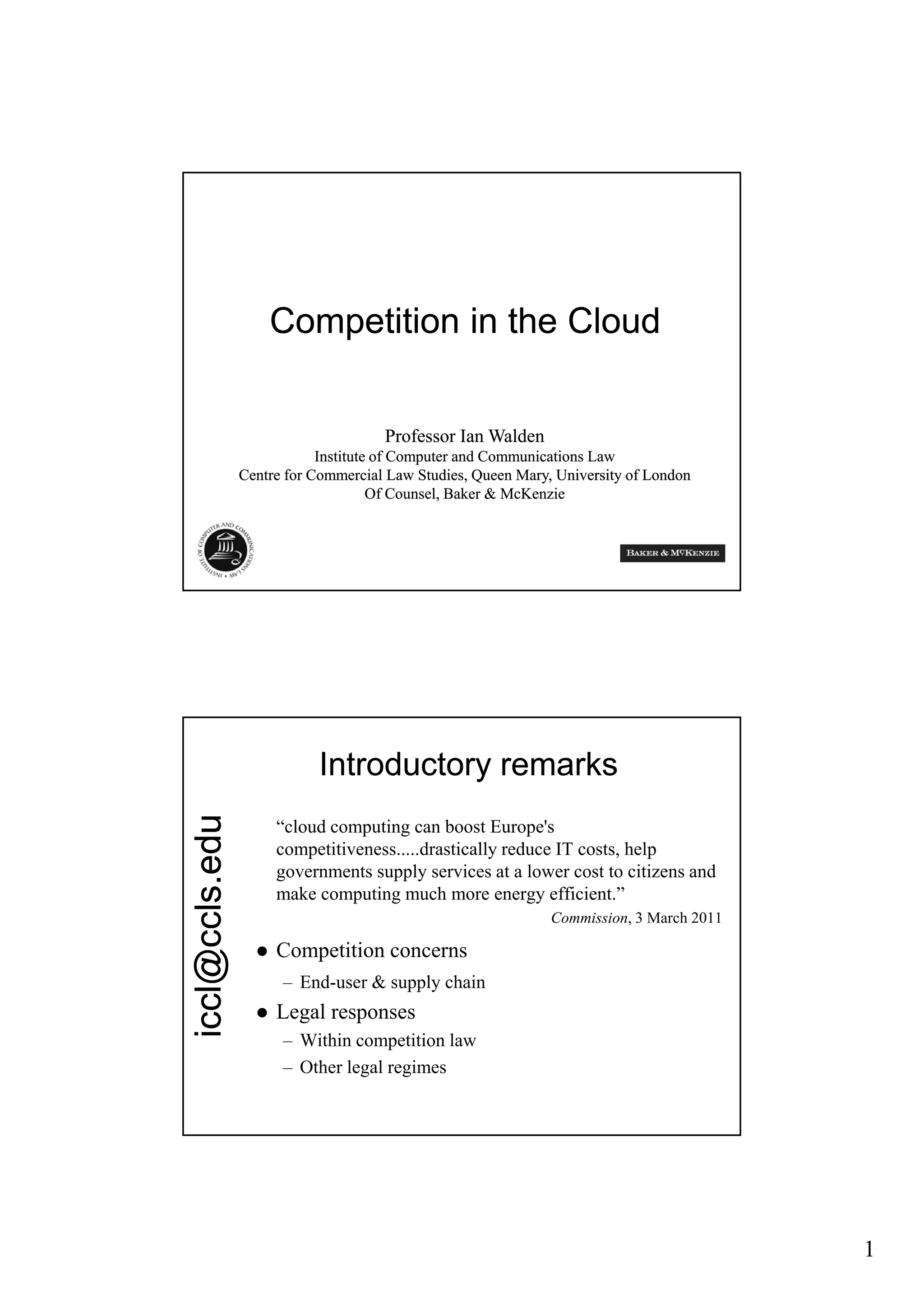 Cloud computing - competition law issues | PDF