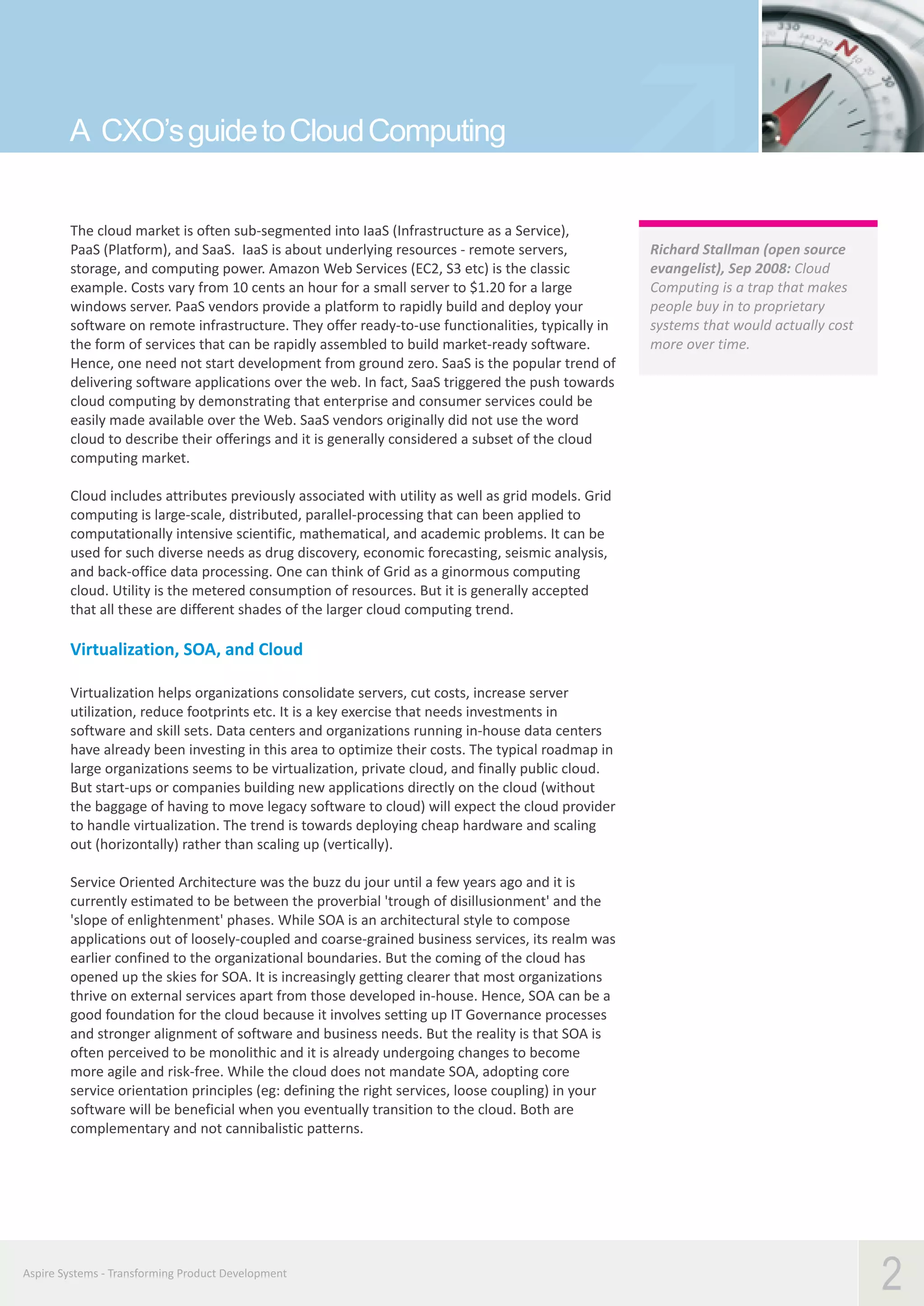 Cloud computing CXO's guide | PDF