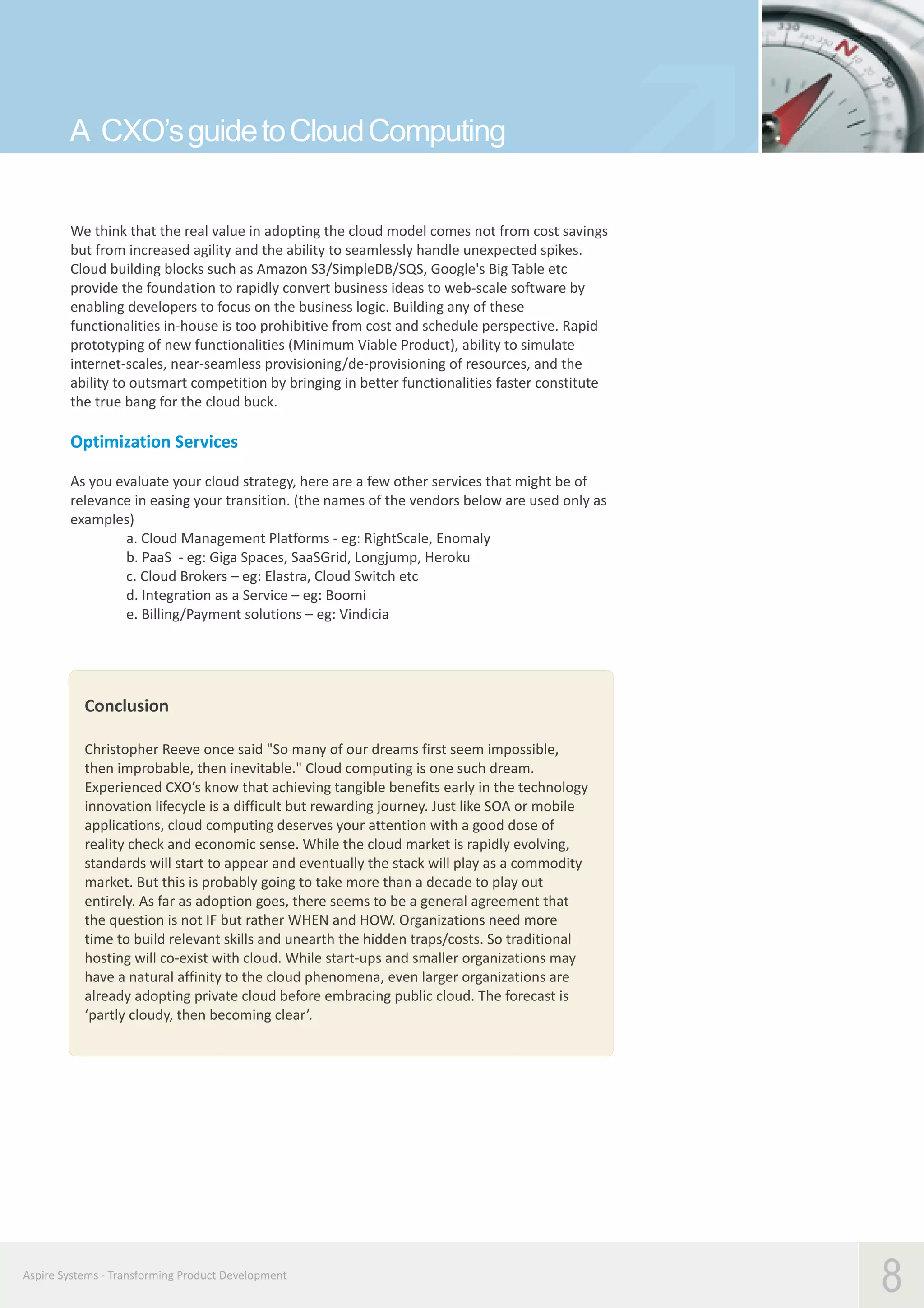 Cloud computing CXO's guide | PDF