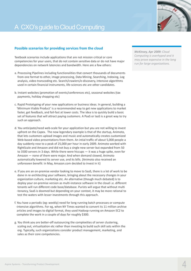 Cloud computing CXO's guide | PDF