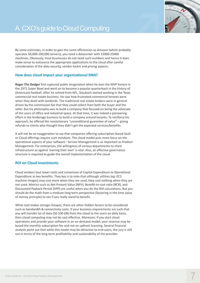 Cloud computing CXO's guide | PDF