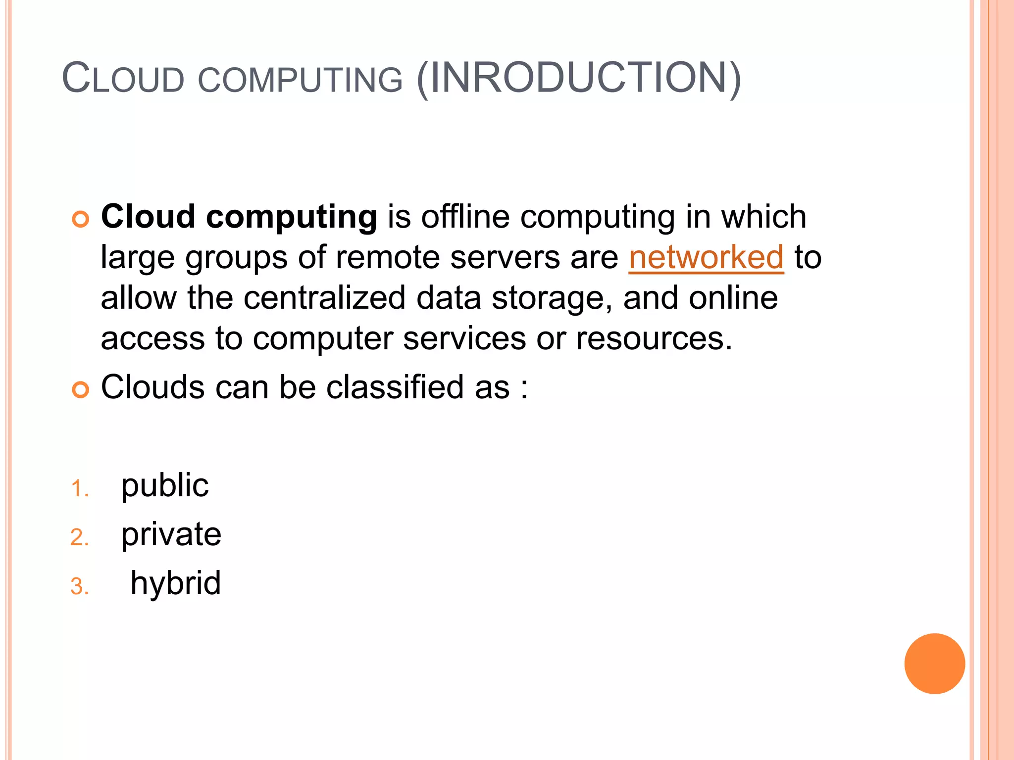 Cloud computing hybrid architecture | PPTX
