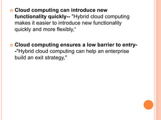 Cloud computing hybrid architecture | PPTX