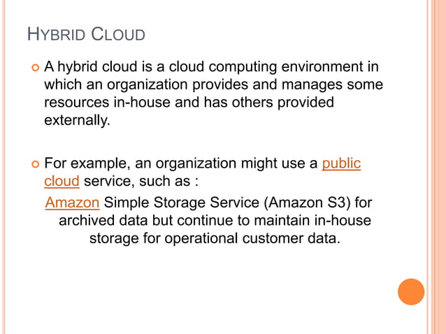 Cloud computing hybrid architecture | PPT