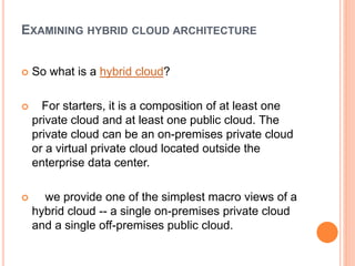 Cloud computing hybrid architecture | PPTX