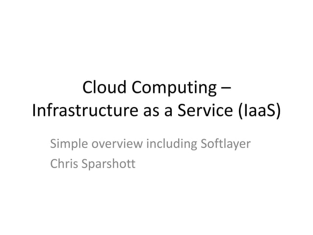 Cloud Computing IaaS | PPT