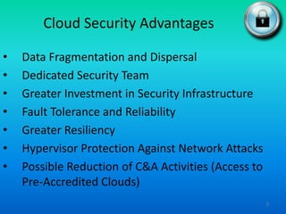 Cloud computing 10 cloud security advantages and challenges | PPT