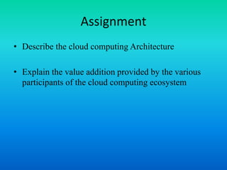Cloud computing 15 cloud ecosystem value chain | PPTX