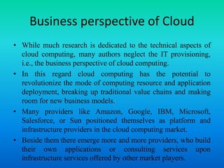 Cloud computing 15 cloud ecosystem value chain | PPTX